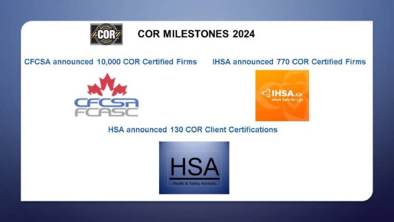 COR 2020 and ISO 45001 Health and Safety Consultant in Toronto